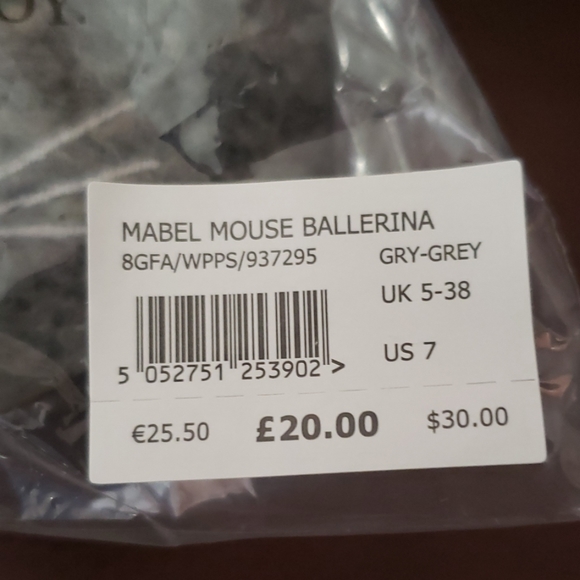 Fat Face | Shoes | Sale 325 Nwt Fat Face Mabel Mouse Ballerina | Poshmark